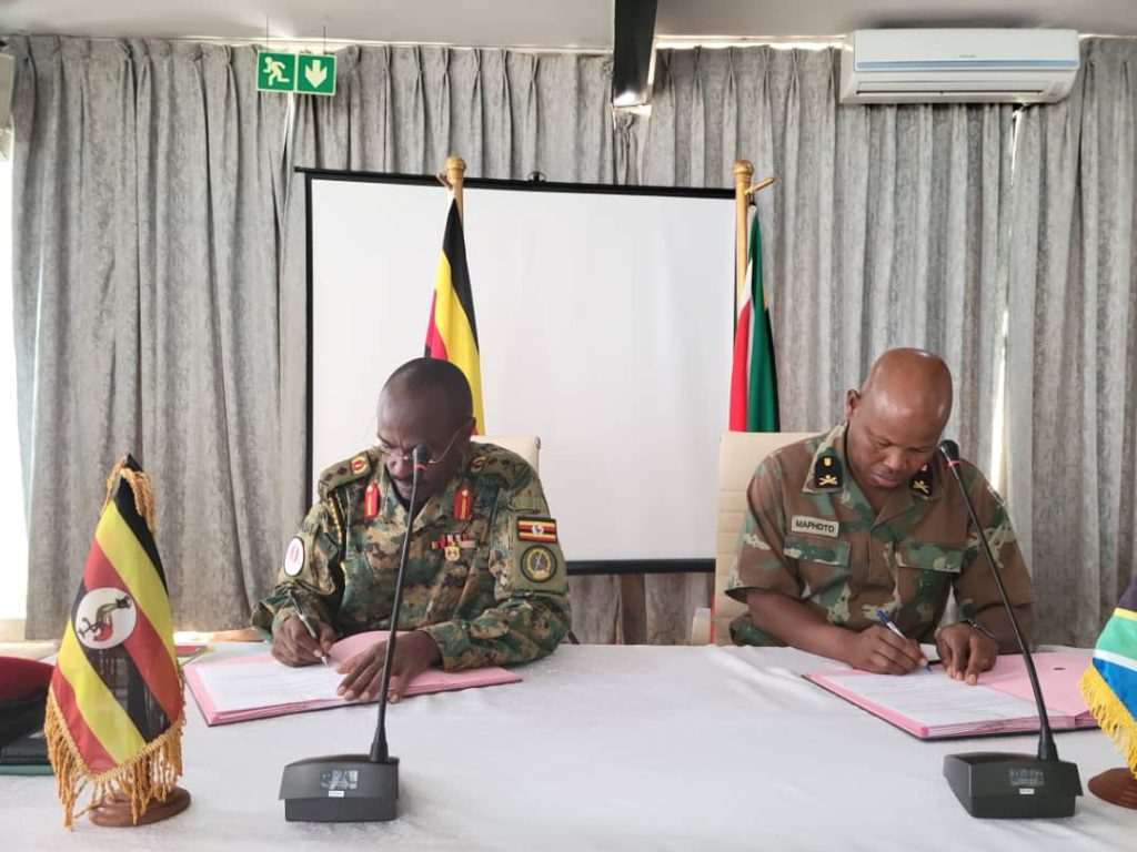 UPDF And South African Defence Forces Military Police Sign Defence ...