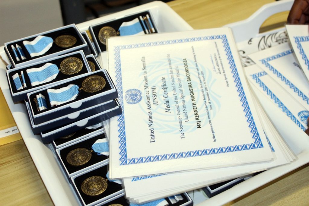 UPDF Soldiers Of UNGU VIII Decorated With UN Medals - UPDF